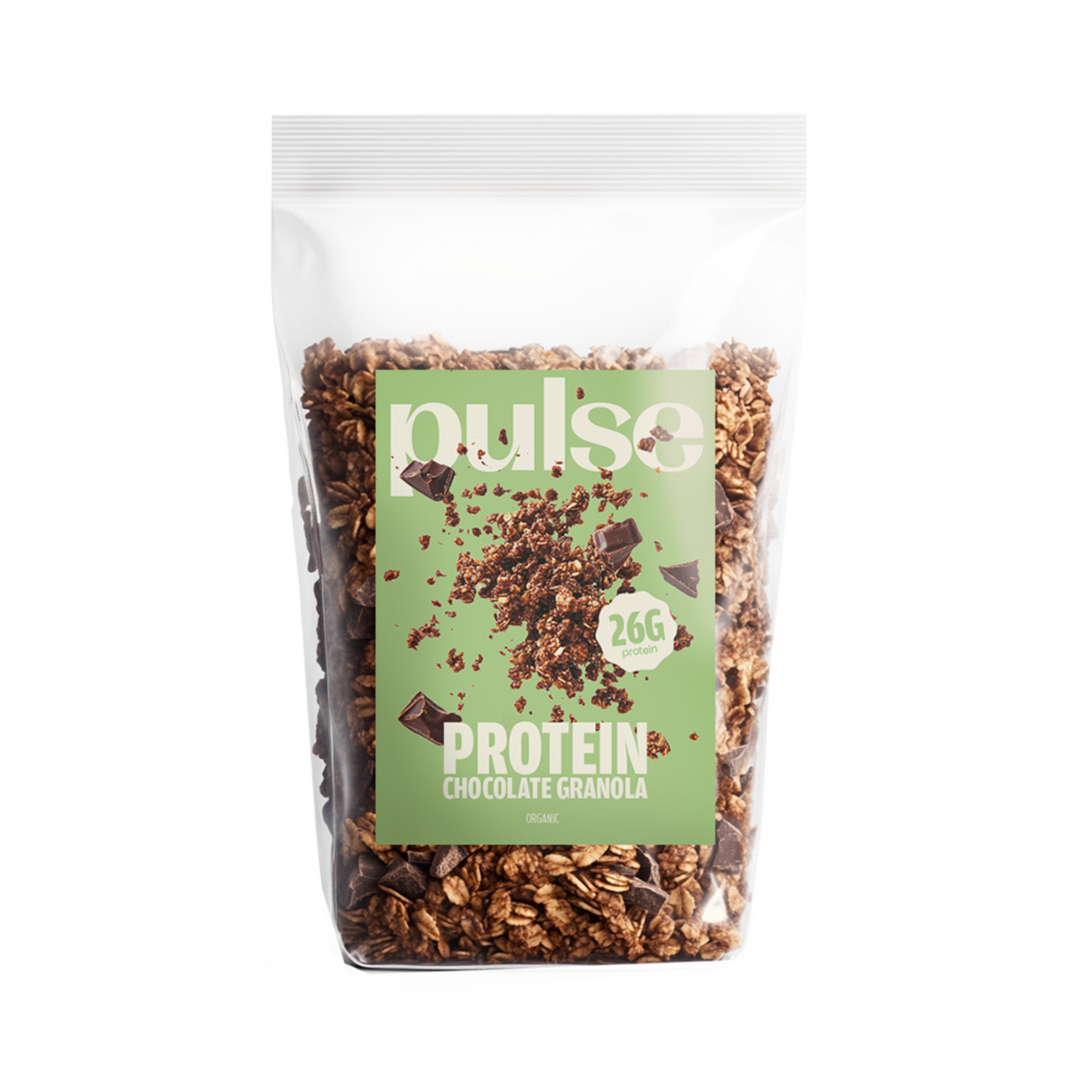 Organic Chocolate Protein Granola 350g (26% protein) – Pulse Protein